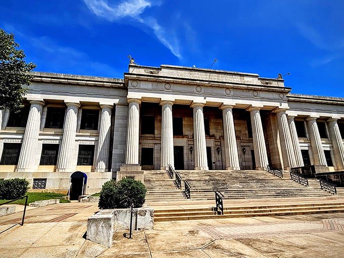 The Scottish Rite Temple commands respect with columns that could make ancient Greece jealous – and probably a little intimidated.