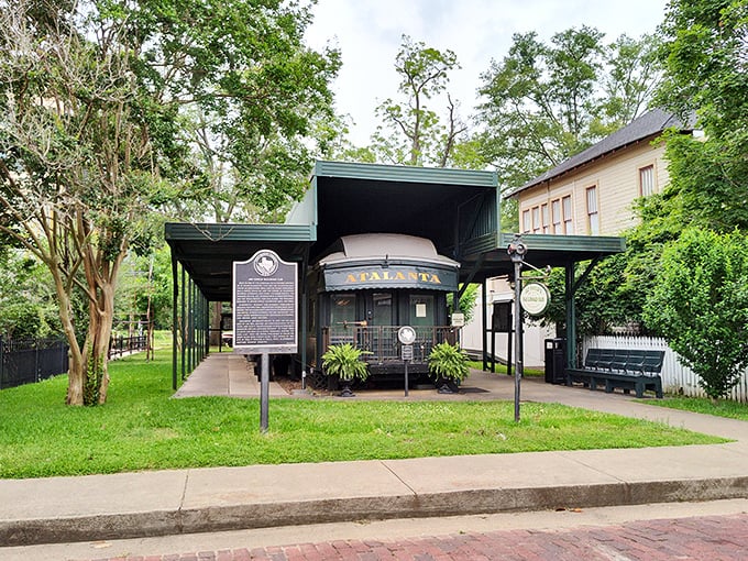 This preserved railroad car isn't just transportation history – it's a glimpse into the luxurious travel style of America's Gilded Age elite.
