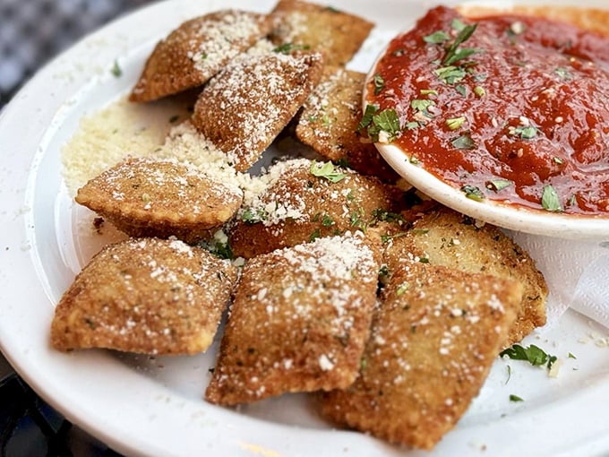 Golden-brown pillows of joy! These toasted ravioli aren't just appetizers—they're St. Louis's gift to the culinary world, dusted with Parmesan and begging for a marinara bath.