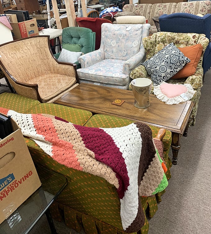 Grandma's living room or vintage gold mine? These well-loved chairs have stories to tell and comfort to offer at a fraction of retail prices.