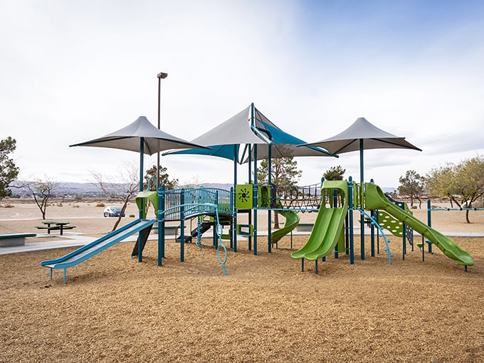 Playground equipment that doesn't require a second mortgage to live near – Ridgecrest's parks offer family-friendly amenities without the coastal premium pricing.