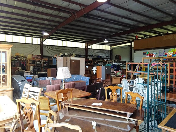The furniture section could furnish a small village. From mid-century treasures to yesterday's cast-offs, every piece waits for its perfect match. 