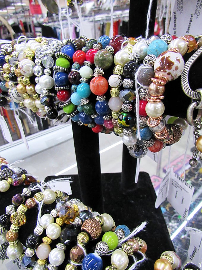 Jewelry hunters, rejoice! These colorful beaded bracelets prove one person's decluttering mission becomes another's fashion statement.