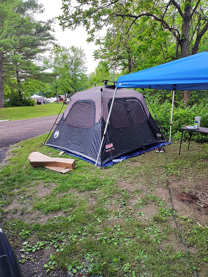 Glamping or roughing it? At Wolf Run, your camping style is your business. Though those air mattresses aren't fooling anyone.