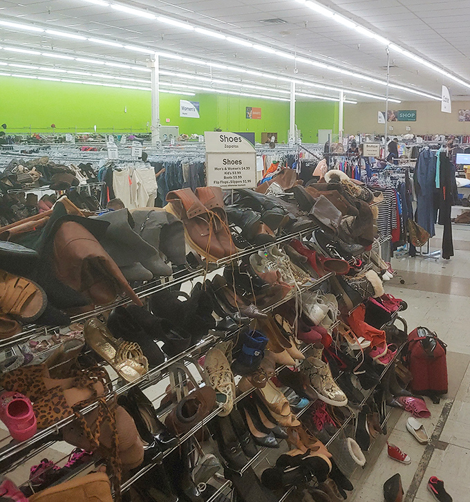 Shoe heaven exists, and it's right here! Rows upon rows of footwear waiting for their Cinderella moment with your feet.