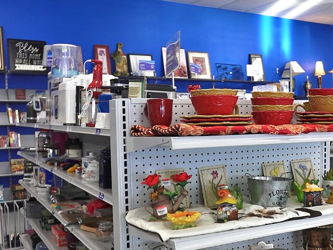 The home goods section – a museum of American domestic life where that perfect vintage Pyrex might just be waiting for you.
