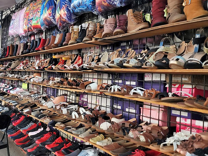Shoe shopping without the mall prices! Rows upon rows of footwear for every occasion, from workday reliability to Saturday night sparkle.