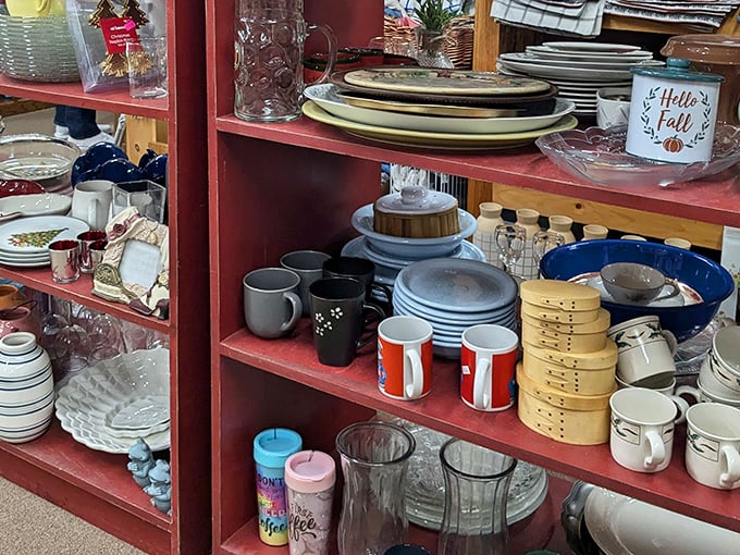 Grandma's china pattern? That quirky mug from your childhood? Ruby's dishware section is a nostalgic journey through America's kitchen history.