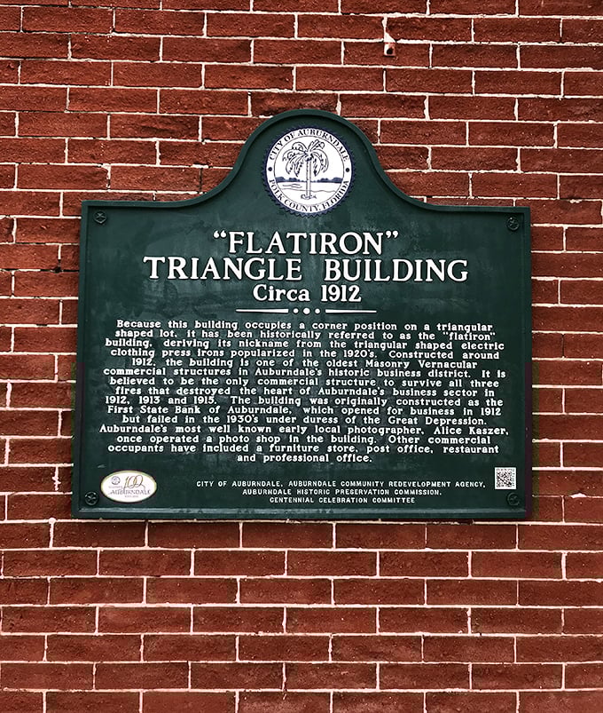 The historic "Flatiron" Triangle Building has survived three fires since 1912. Talk about Florida hot property that refuses to lose its cool!