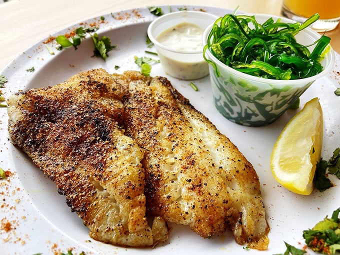 Blackened to perfection, this hogfish fillet is the seafood equivalent of finding a twenty in your old jacket pocket—an unexpected delight!
