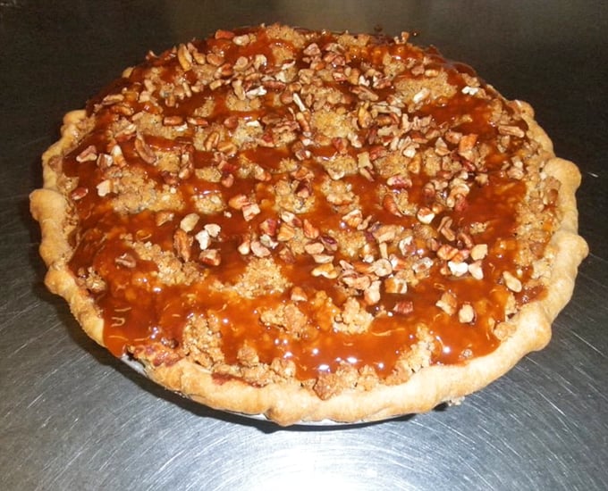 Behold the caramel pecan masterpiece that makes grown adults consider skipping straight to dessert without shame or regret.