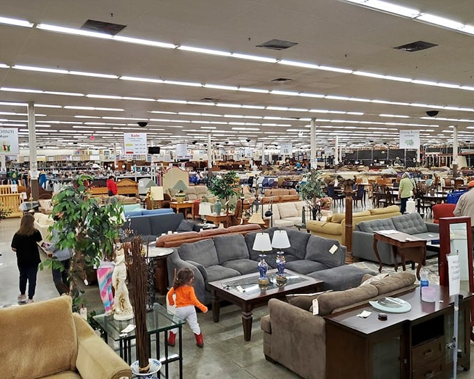 The vastness of TROSA's furniture section makes IKEA look like a corner bodega. Bring snacks – you'll be here awhile.