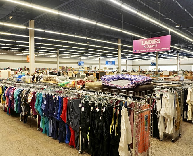 This bird's-eye view reveals a shopping space so massive it practically requires its own zip code and hiking boots.