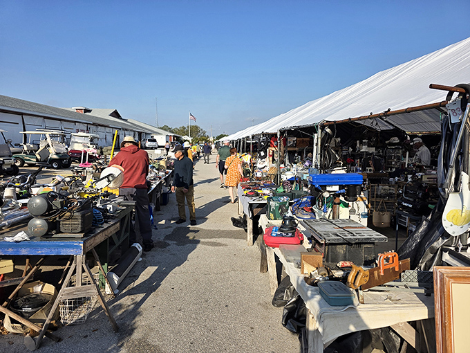 One person's "I don't need this anymore" is another's "I've been looking everywhere for this!" The outdoor vendor area is where serious treasure hunters strike gold.