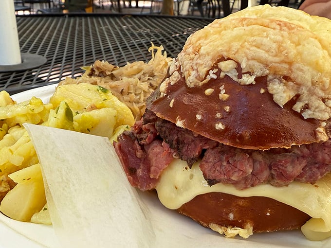 Not just any Reuben—this is the sandwich equivalent of finding front-row concert tickets in your coat pocket.