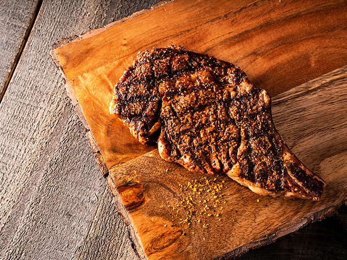That perfect char, that rosy interior—this steak doesn't need fancy plating because it's the undisputed star of the show.