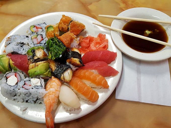 Buffet sushi that actually looks appetizing? It's not a mirage—these colorful rolls and fresh nigiri are ready for their close-up.