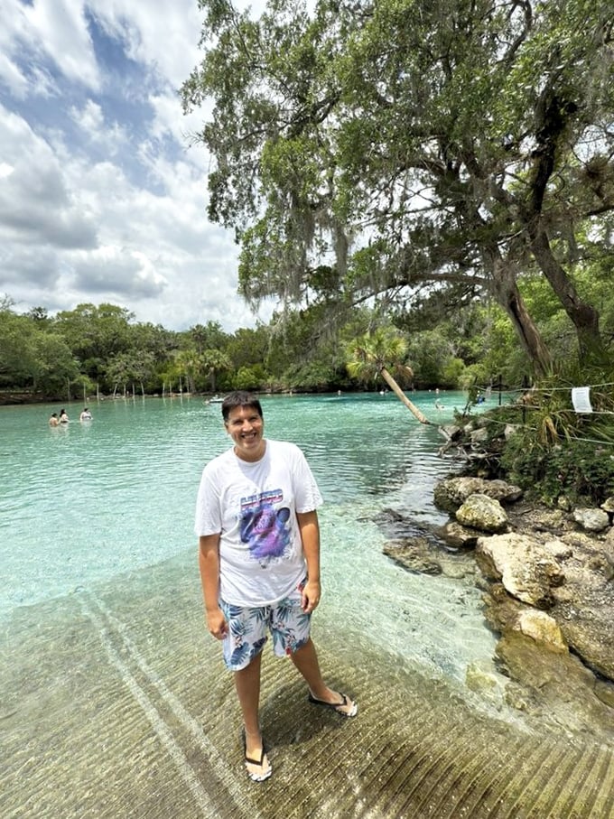 The universal expression of someone who's just discovered Florida's best-kept secret. That smile says it all.