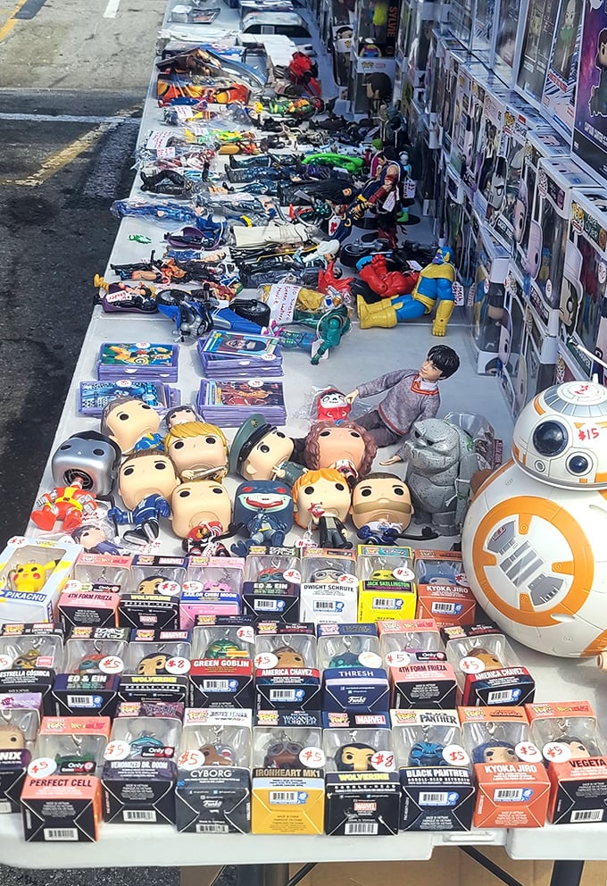 Pop culture heaven for collectors young and old. Where else can BB-8 hang out with Funko Pops while vintage action figures watch from nearby?