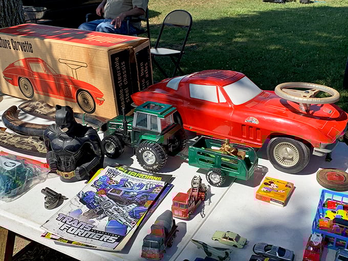 Childhood nostalgia by the boxful. That vintage Corvette toy car might just transport you back to Saturday mornings with cereal and cartoons.