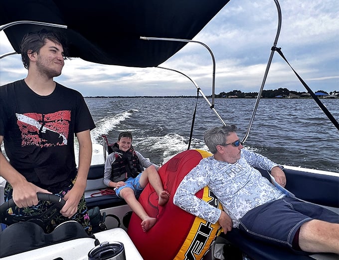 Boating on Lake June-in-Winter – where people enjoy Florida's natural splendor without a single Mickey Mouse ear in sight.