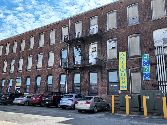 History lives in every corner of this converted mill. The wooden beams have witnessed centuries of stories—now they watch over vintage treasures.
