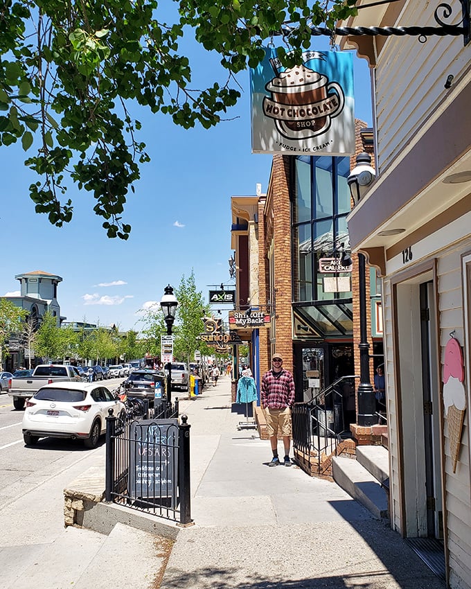 Strolling Breckenridge’s Main Street feels like stepping into a postcard—colorful shops, mountain air, and laid-back vibes.