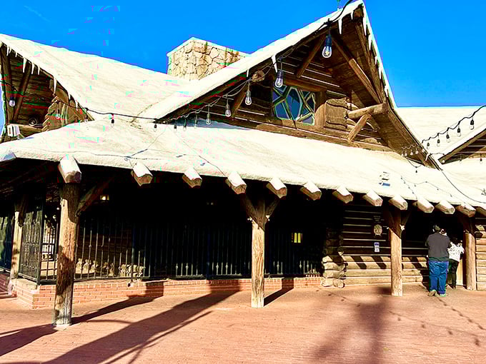 Log cabin architecture promises hearty meals and the kind of warmth money can't buy.