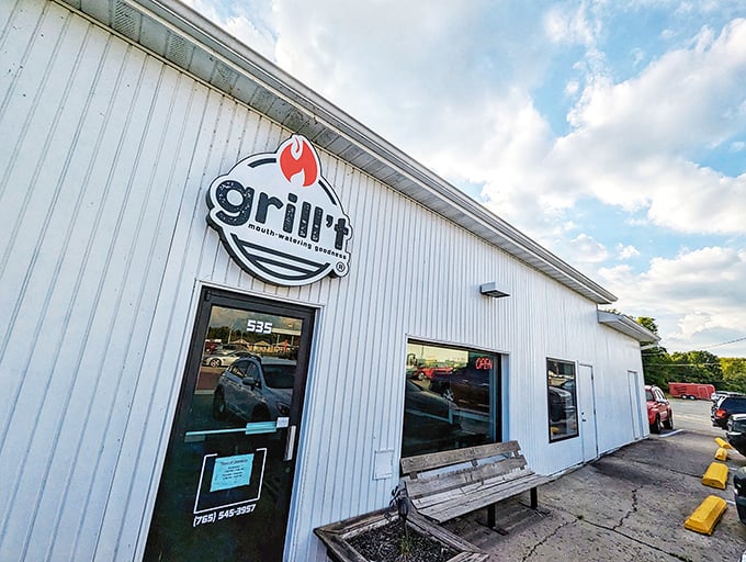 Grill't's unassuming white building hides BBQ magic inside – like finding a diamond in a plain paper wrapper.