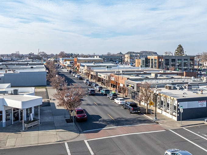 A bird's-eye view of Hermiston reveals a practical layout where your retirement dollars stretch like summer days.