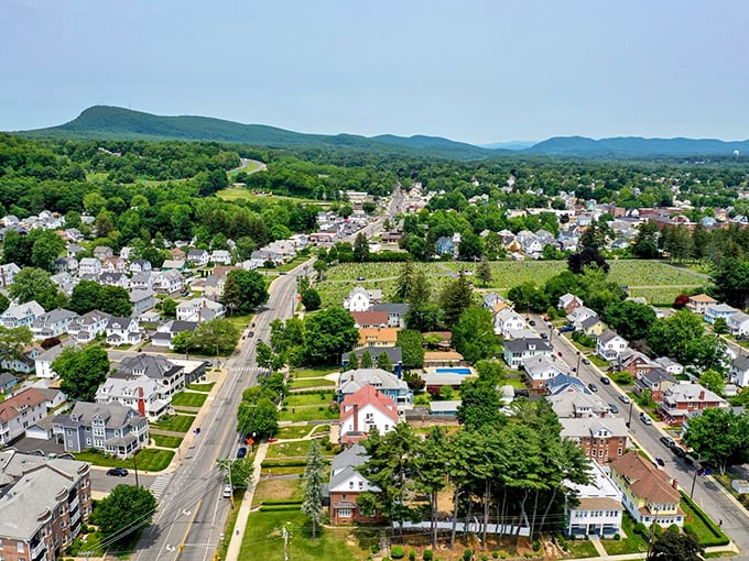 Holyoke's canal system weaves through downtown like liquid history flowing toward tomorrow's possibilities.
