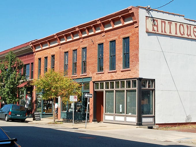 Kalamazoo Antique Market: "These historic brick buildings don't just house antiques—they are antiques. A street where time stands beautifully still."