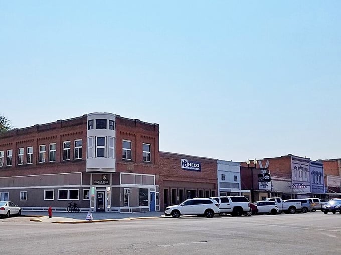 Stillness settles over Main Street, where each storefront seems to pause and breathe between chapters of small-town life.