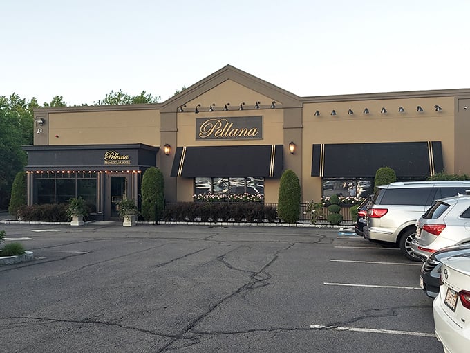 Pellana's elegant façade hints at the sophisticated meat paradise waiting inside. Those black awnings practically whisper "treat yourself."