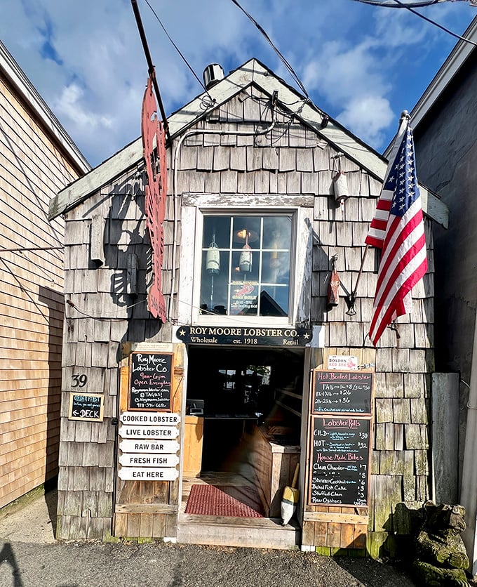 Tucked between weathered shingles and lobster traps, this tiny shack proves size doesn't matter when flavor's involved.