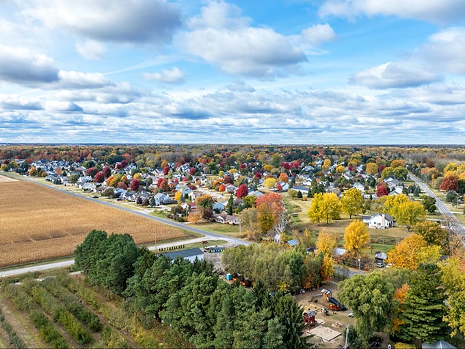 Saginaw's tree-lined neighborhoods spread like a patchwork quilt, showcasing small-town America at its finest.