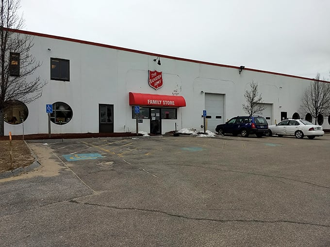 The Salvation Army's warehouse-style building might look modest, but great finds often hide behind unassuming facades.