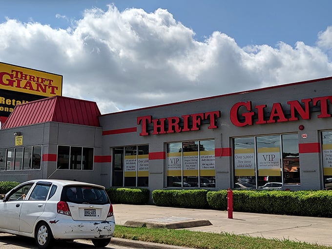 Those bold red letters don't mess around – when a store calls itself "Giant," it better deliver on the promise.