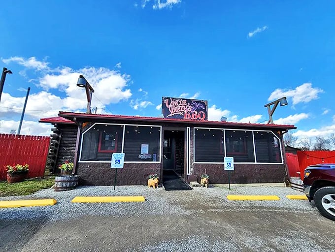 Uncle Beth's modest exterior in Lewisburg proves that great BBQ doesn't need fancy packaging.