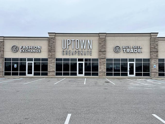 Modern strip mall thrifting brings designer finds to suburban convenience - progress tastes pretty good.