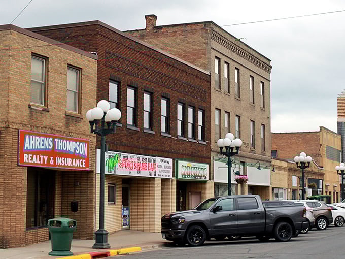 Virginia's well-preserved downtown reflects its mining heritage with sturdy brick buildings. A community built to last through Minnesota's harshest winters.