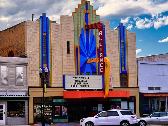 The Alliance Theater stands proud, offering entertainment that doesn't require selling your firstborn for tickets.