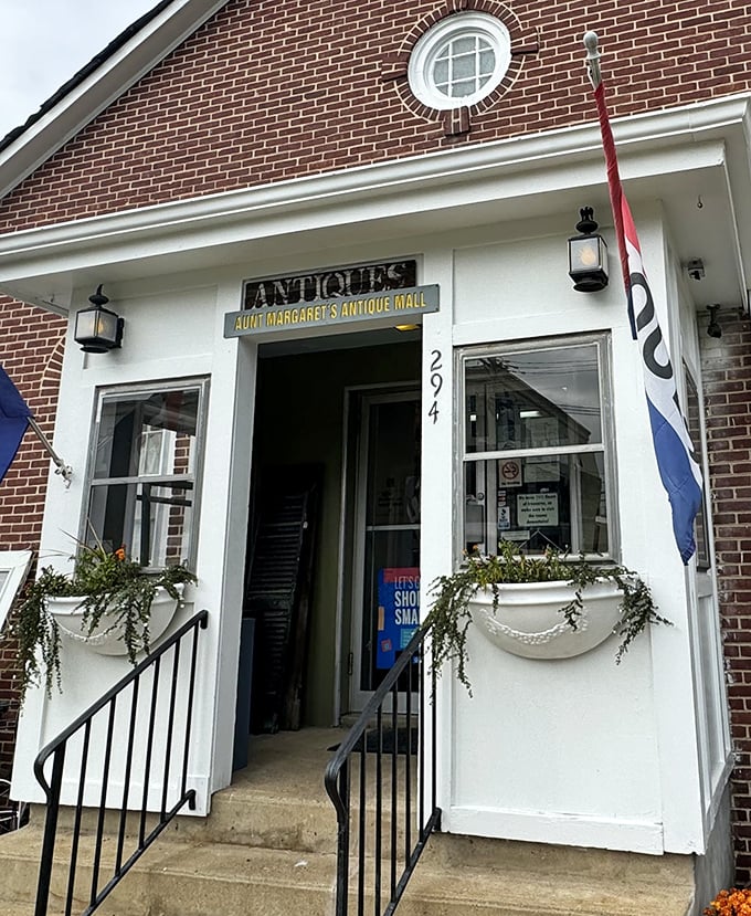 The welcoming entrance promises the kind of antique shopping experience where every booth holds a new surprise discovery.