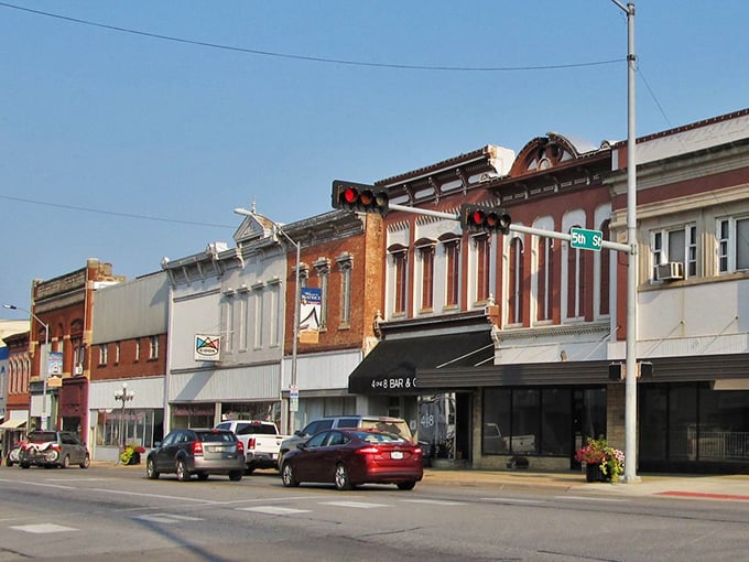 Small-town hospitality shines through every storefront window along this welcoming main thoroughfare.