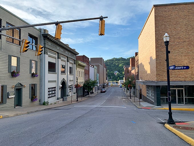 The traffic lights of Bluefield direct you to savings that feel like they're from another era entirely.