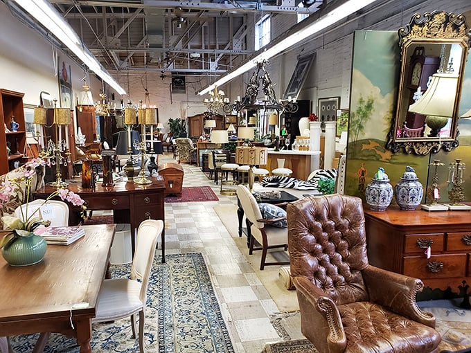 Those elegant display windows offer just a tantalizing preview of the refined treasures awaiting inside.