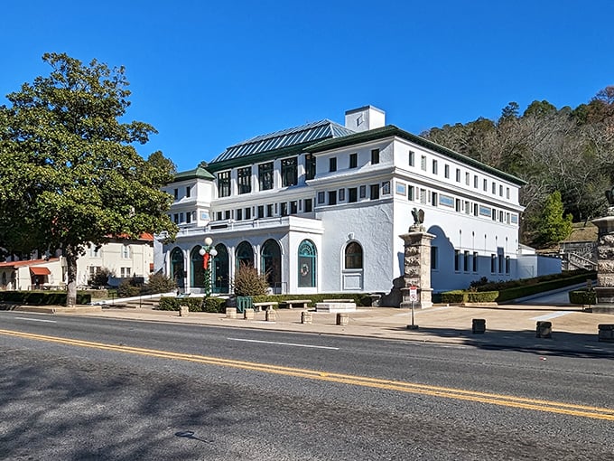 This sleek, modern building in Hot Springs stands in contrast to the city's old-fashioned prices on everyday necessities.