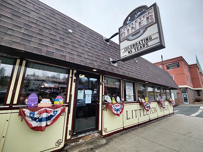 Easter decorations and American flags adorn this Littleton landmark, where breakfast is served with a side of nostalgia.