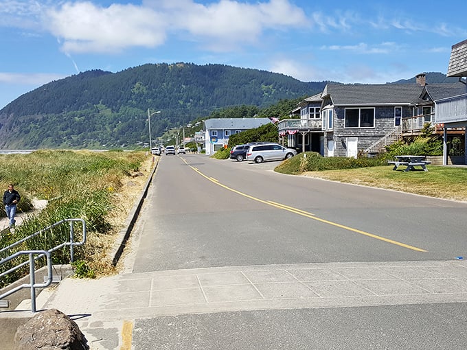 Beach town perfection in Manzanita—where the buildings know their job is to complement the scenery, not compete with it.
