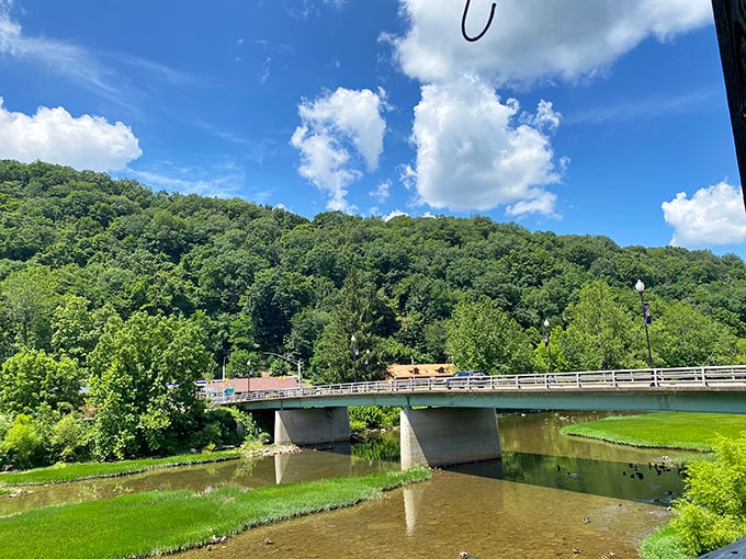 The Greenbrier River valley cradles this gem, offering views that make you understand why people write postcards.